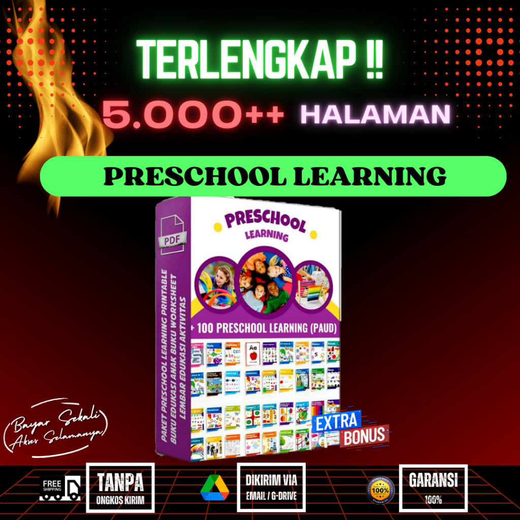 Jual PAKET PRESCHOOL LEARNING PRINTABLE Buku Edukasi Anak Buku ...