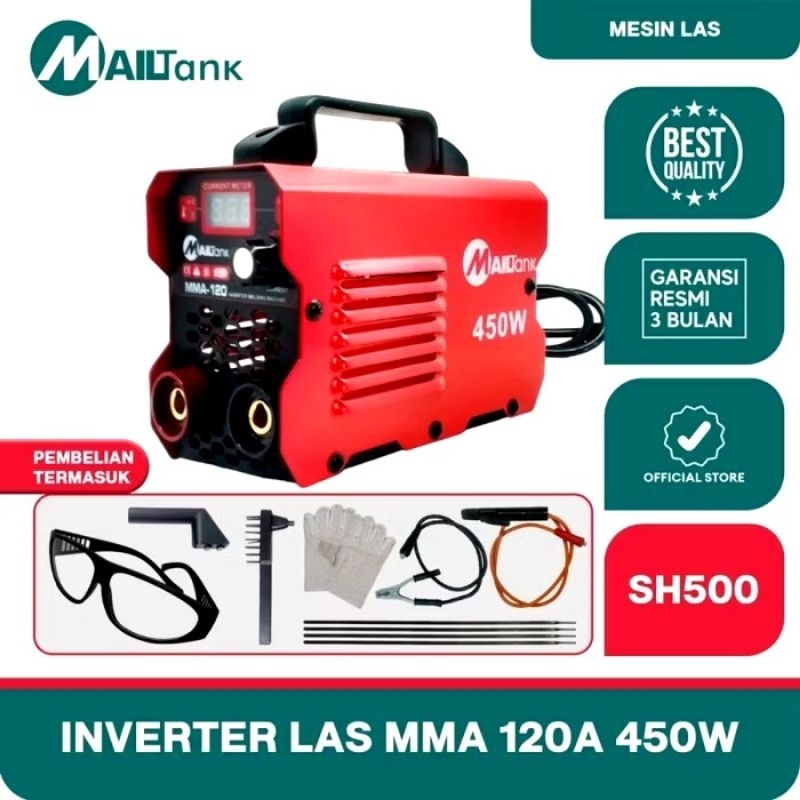 Jual Mesin las Inverter MMA 120A IGBT 450 Watt travo las MAILTANK trafo las SH500 travo las ...