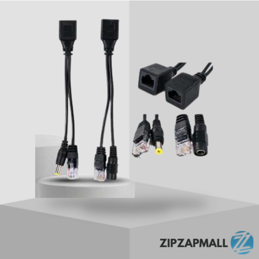 Jual Passive PoE Power Over Ethernet Cable with Male Female Power Plug ...