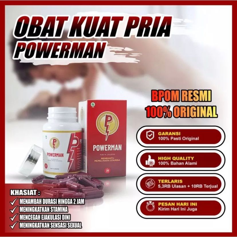 Jual TERLARISS DISKON 65% POWERMAN IMUNITAS STAMINA PRIA DEWASA TERBAIK ...