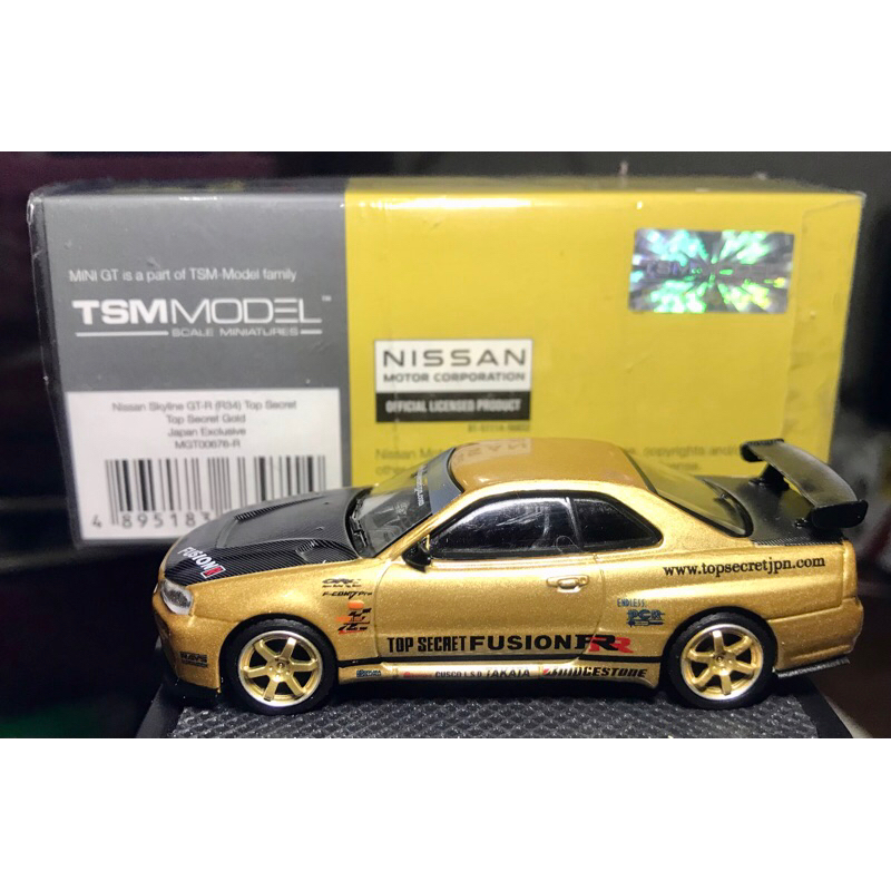 Jual Mini GT Nissan Skyline GTR R34 Top Secret Gold Japan Exclusive ...