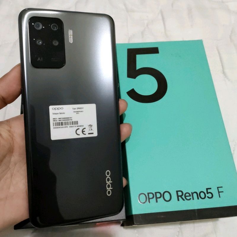 Jual Oppo Reno 5f 8/128gb Second Original Fullset Warna hitam | Shopee ...