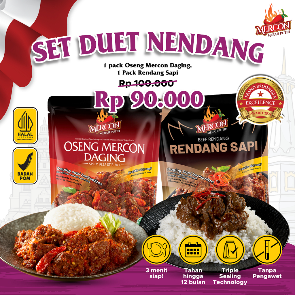 Jual Mercon Merah Putih - Set Duet Nendang II Oseng Mercon Daging ...