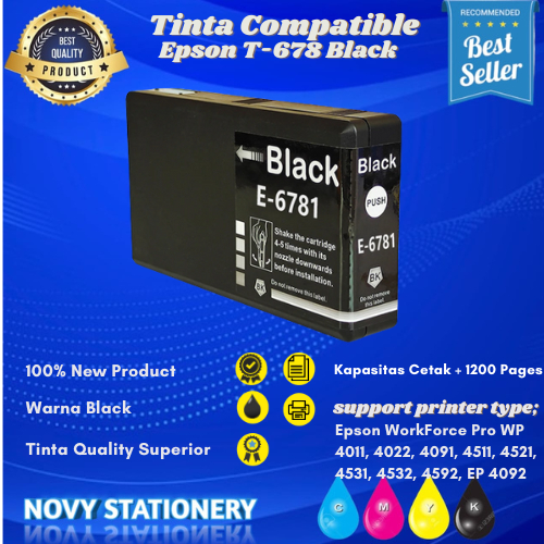 Jual Tinta Cartridge Compatible T678 T678 Epson WorkForce Pro WP 4011 ...