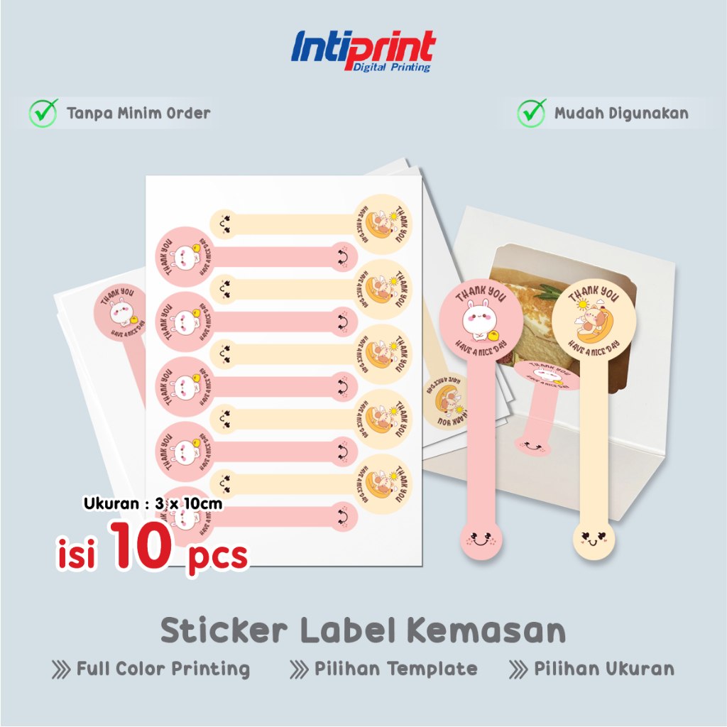 Jual Sticker Thank You Stiker Segel Kemasan Box Makanan / Sticker ...