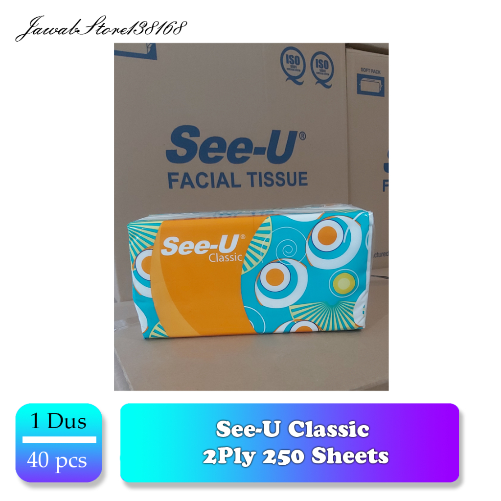 Jual See U See-U Classic 2Ply 250Sheets Tisiu Tisu Wajah Facial Tissue ...