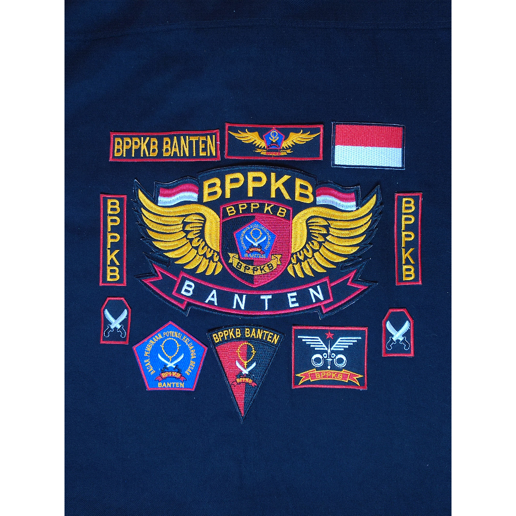 Jual LOGO BORDIR BPPKB BANTEN 1SET lengkapp bisa costum tambahan NAMA ...