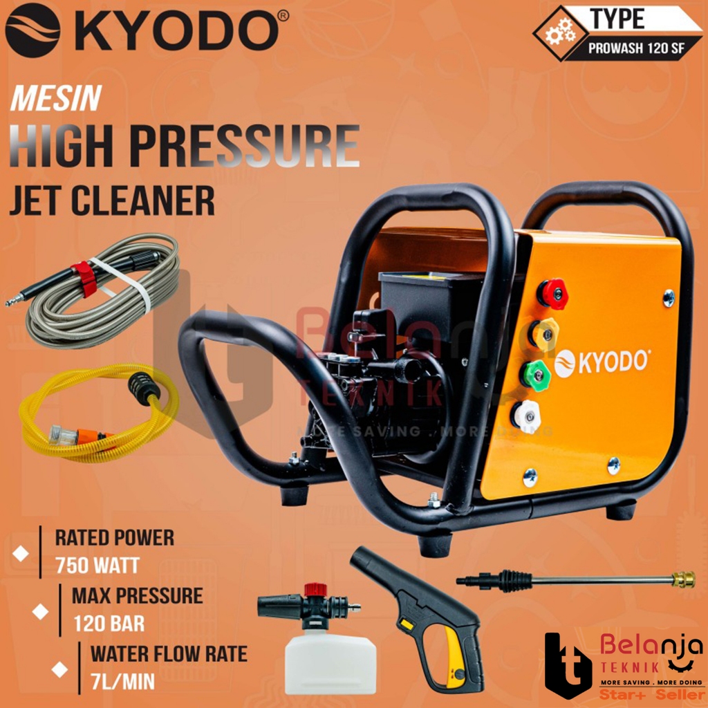 Jual Kyodo Prowash 120 SF Mesin Cuci Portable 120 Bar High Pressure Jet Cleaner 120SF | Shopee ...