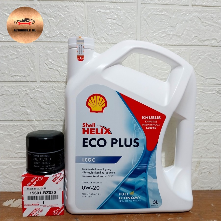 Jual Paket Oli Shell Helix Eco PLUS 0w-20 3L + Filter Oli Sigra Calya ...