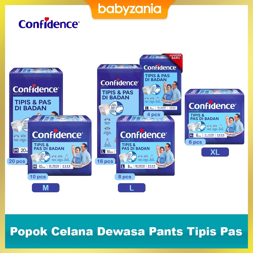 Jual Confidence Popok Dewasa Celana Adult Diaper Pants Tipis & Pas M10 ...