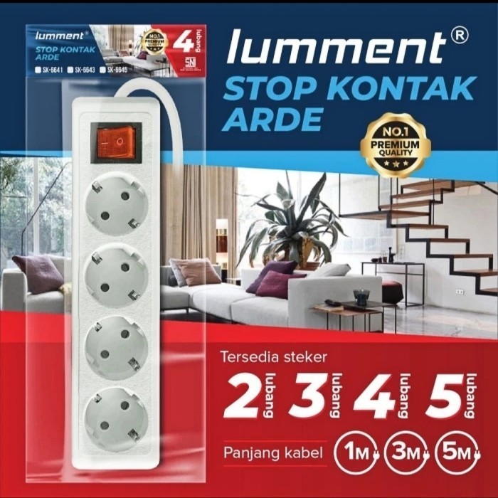 Jual STOP KONTAK ARDE SWITCH KABEL 1,5 METER SOCKET 2 3 4 5 LUBANG ...