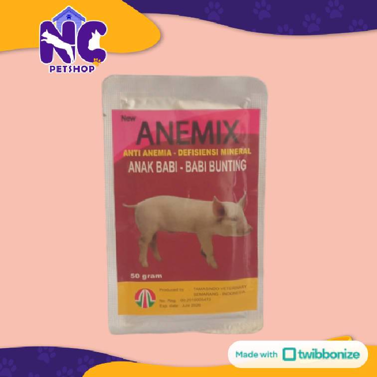 Jual ANEMIX PIG POWDER 50GR - suplemen yang mengandung banyak vitamin ...