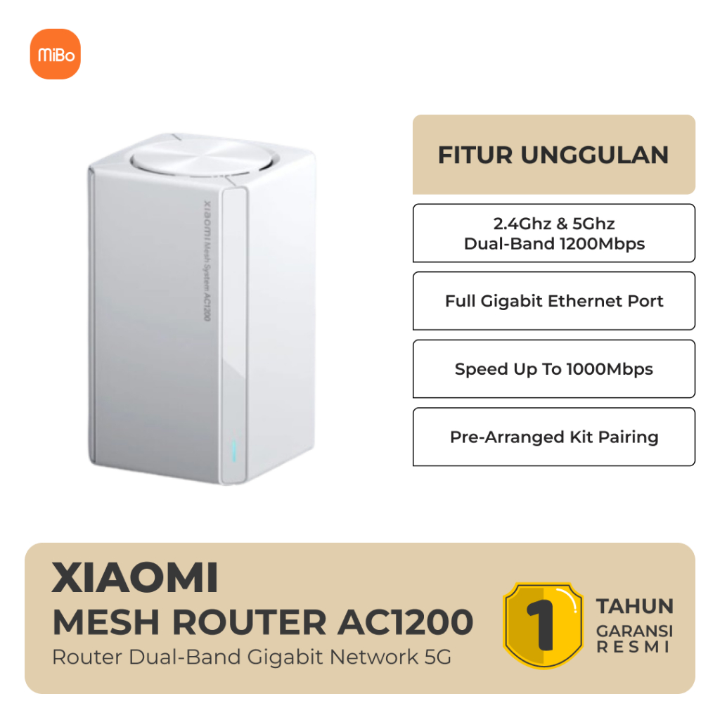 Jual Xiaomi Mesh System AC1200 Router Dual-Band Gigabit Network 5G ...