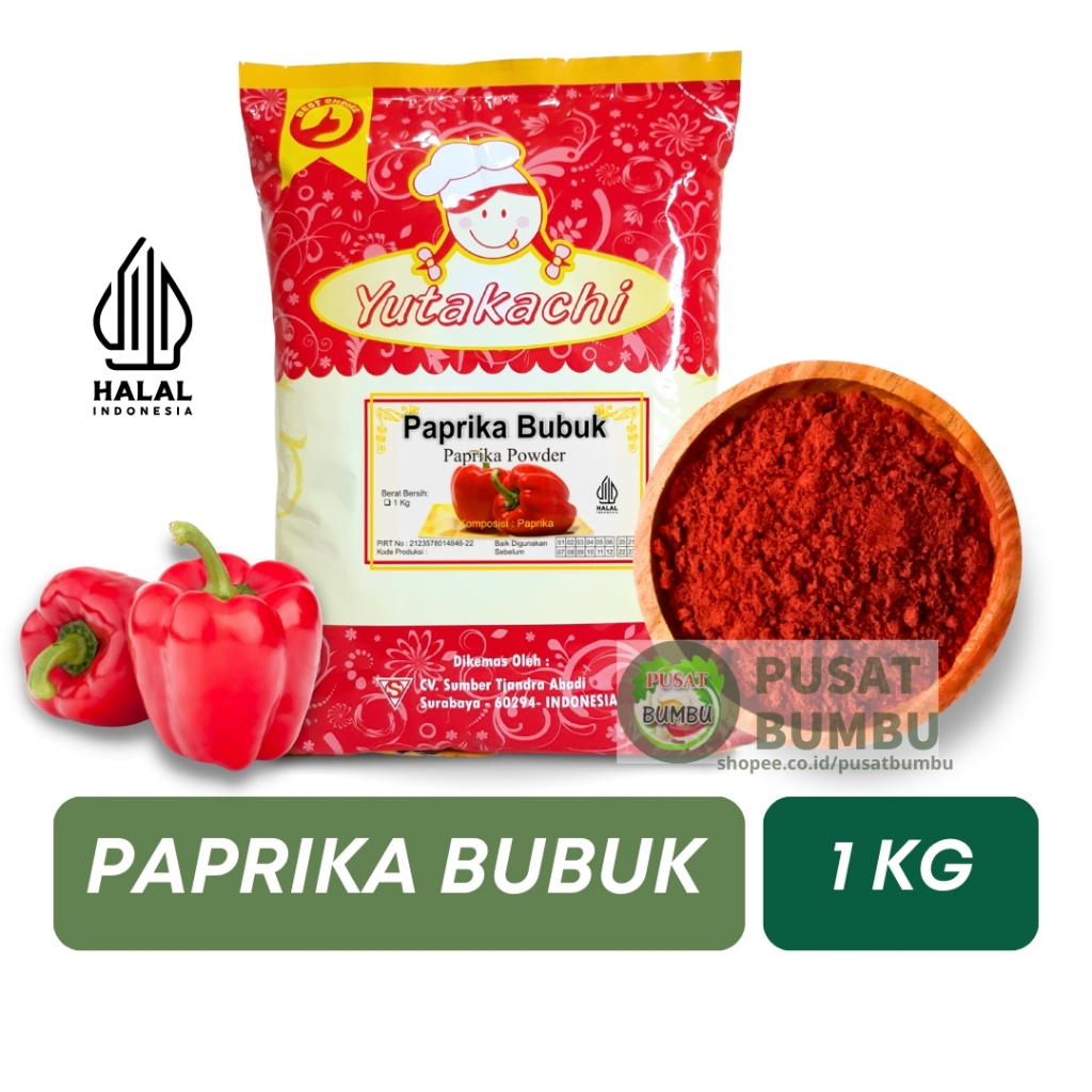 Jual Paprika Bubuk Super 1Kg / Paprika Merah Bubuk Import / Bumbu ...