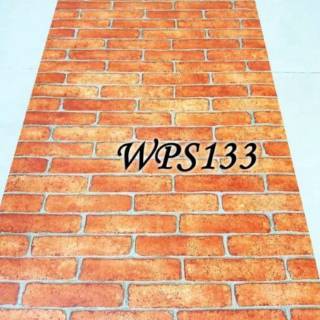 Jual WALLPAPER STIKER DINDING BATA OREN / ORANGE 45CM X 8M | Shopee ...
