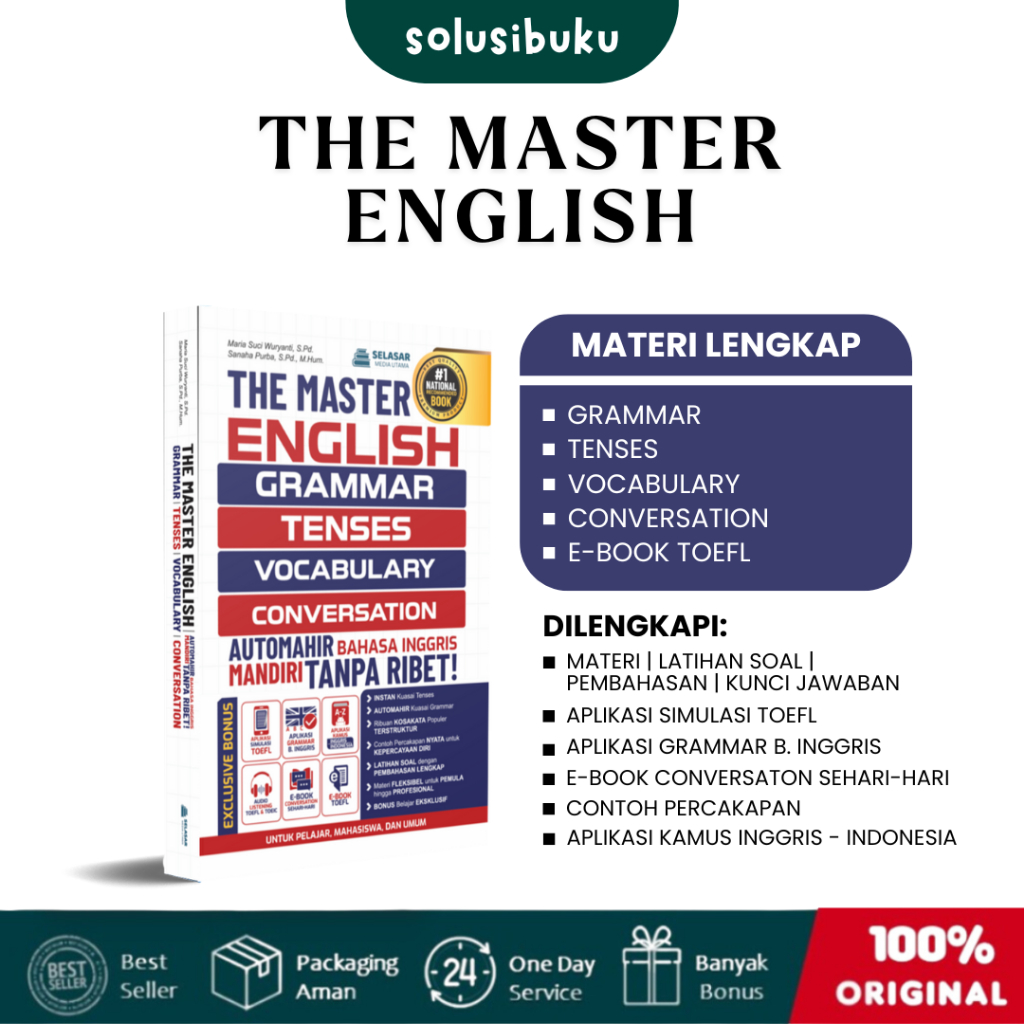 Jual Buku The Master English Grammar, Tenses, Vocabulary, Conversation ...