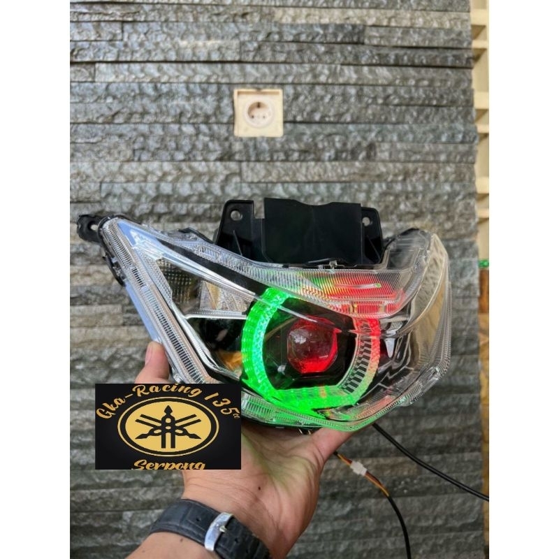 Jual Lampu depan beat deluxe streat Led cistome biled billed matrix X1 ...