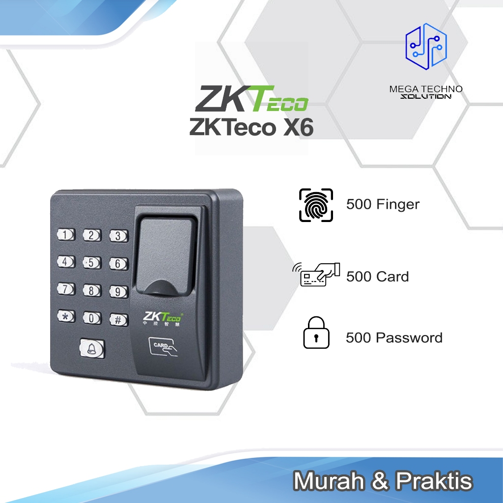 Jual Fingerprint Access Control / Access Door Sidik Jari & Kartu ZKTeco - X6 Proximity Card ...