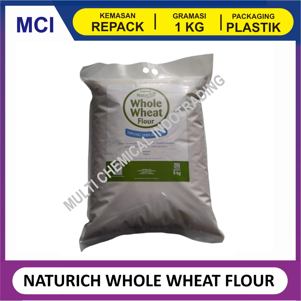 Jual TEPUNG GANDUM UTUH NATURICH WHOLE WHEAT FLOUR - REPACK 1 KG ...