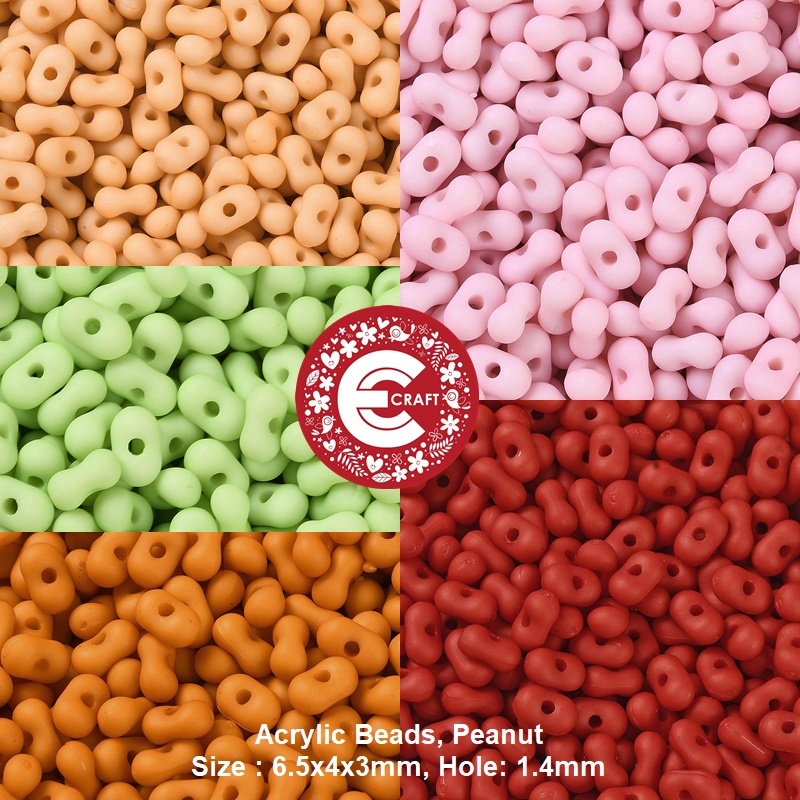 Jual MANIK-MANIK KACANG ACRYLIC PEANUT BEADS UKURAN 6.5x4x3mm | Shopee ...