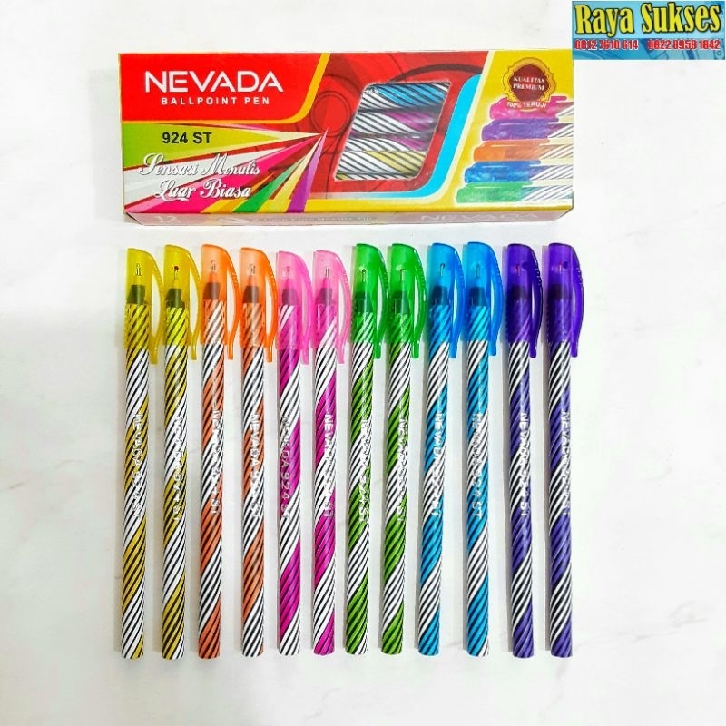 Jual Pena Nevada Ballpoint 924 ST (12Pcs)/Pulpen Lilin/Ballpoint/Pena ...