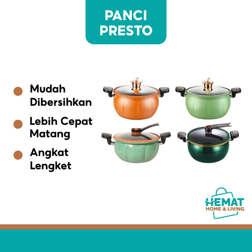 Jual Hongzhuo Panci Presto Labu Pressure Cooker Kapasitas 8L Gagang Anti Panas Anti Lengket ...