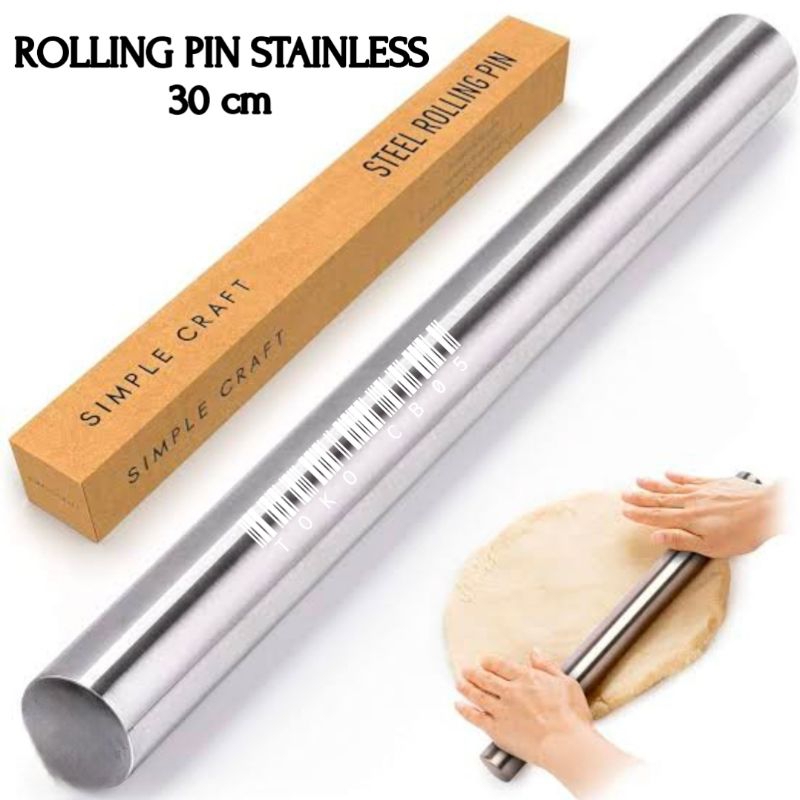 Jual rolling pin stainless 30cm/ penggiling adonan | Shopee Indonesia