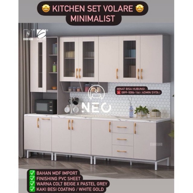 Jual NEO - KITCHEN SET KABINET LEMARI DAPUR SIANTANO MINIMALIS ...