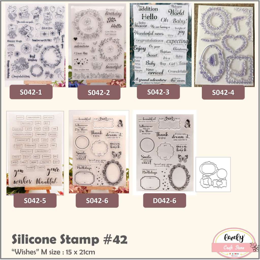 Jual LovelyCraftStore | S 42 Silicone Stamp - Transparent Silicone ...
