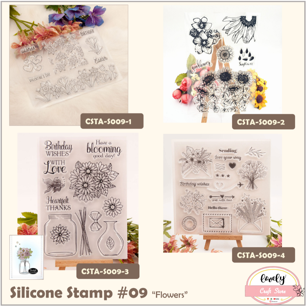 Jual LovelyCraftStore | Silicone Stamp S 09 - Transparent Silicone ...