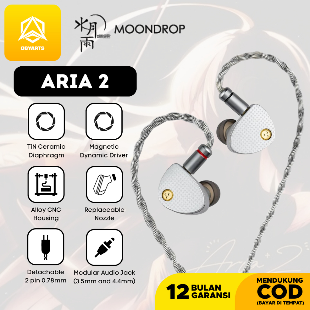 Jual Moondrop Aria 2 / Aria II Ceramic Diaphragm Driver In Ear Monitor ...