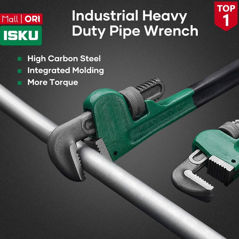 Jual ISKU Kunci Pipa Ledeng Kunci Pipe Wrench Adjustable Pipe Wrench 10 ...