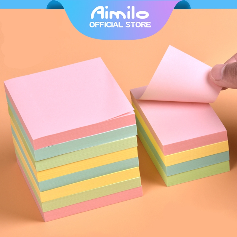 Jual [READY] Aimilo Sticky Notes 4 Warna 7.6×7.6CM Memo Stick Kertas ...