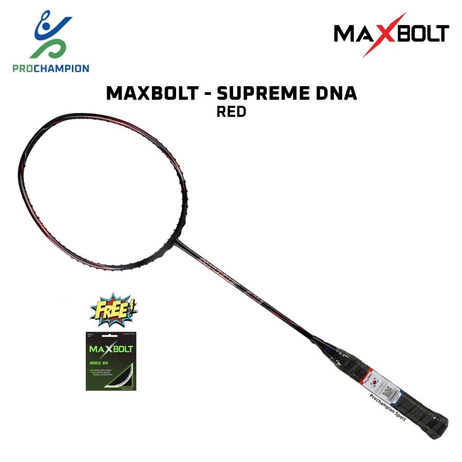 Jual Raket Badminton Original Maxbolt Supreme DNA - Red | Shopee Indonesia