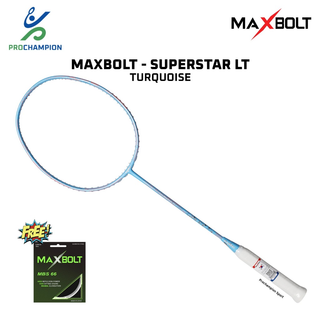 Jual New ! Raket Badminton Original Maxbolt Super Star LT Turquoise ...