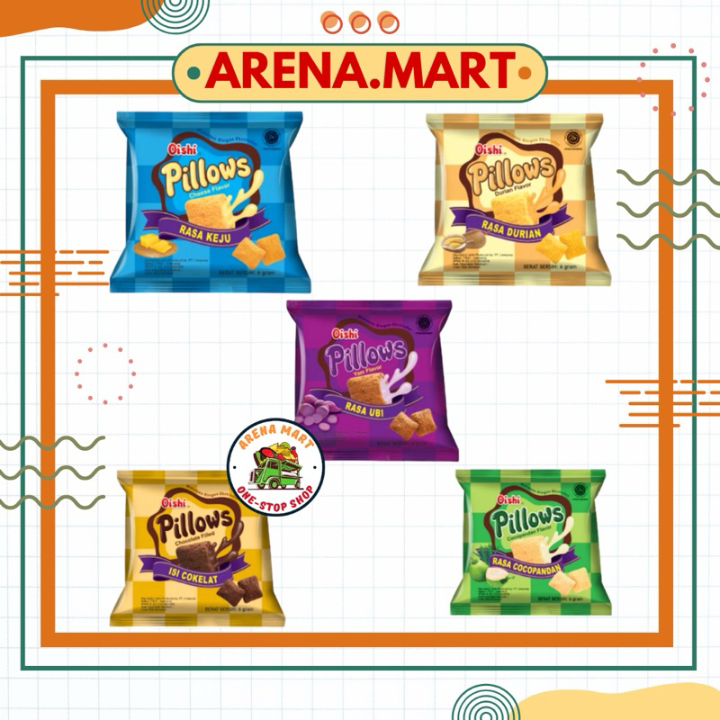 Jual Oishi Pillows Pillow Snack bantal 1 Renceng isi 10 bks x 12 gr ...