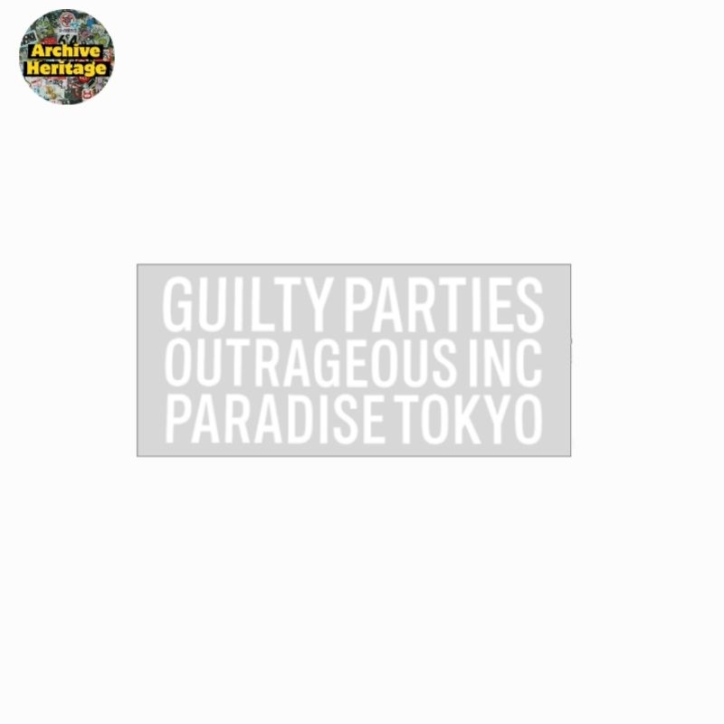 Jual sticker Guilty Parties Outrageous inc Paradise Tokyo brand ...