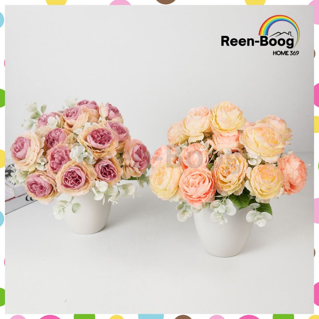 Jual REENBOOG-Bunga Peony Rosalinda Rose Flower Artificial Peoni Nordic ...
