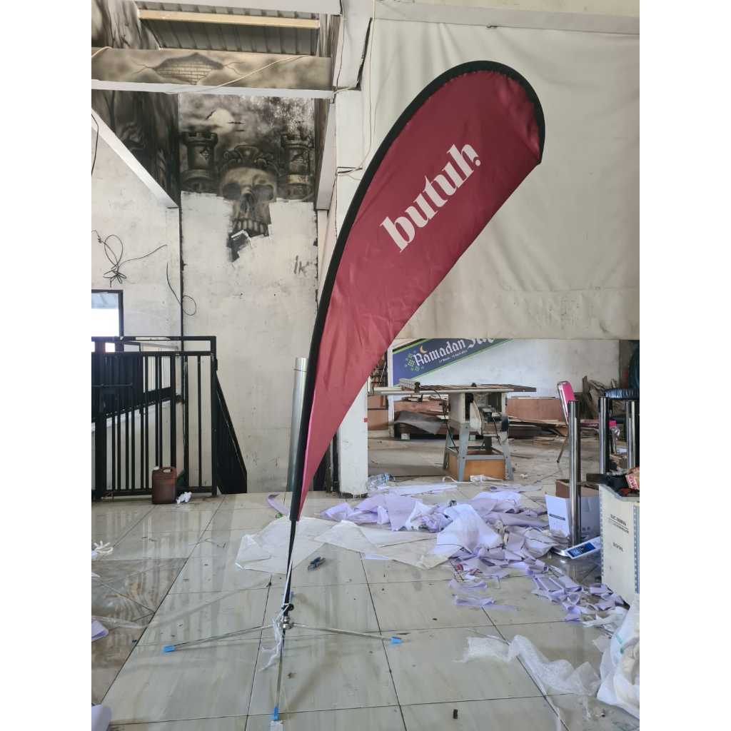 Jual Tear Drop Feather/Bendera Pantai/Beach Flag Custom Printing ...