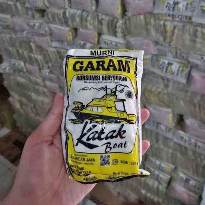 Jual 200gr GARAM Cap KATAK Boat Beryodium asin toserba azizah | Shopee ...