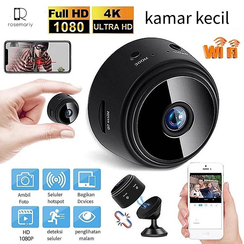 Jual Wireless A9 Mini Camera Wifi Hd 1080P Micro Kamera Kecil Smart Ip ...