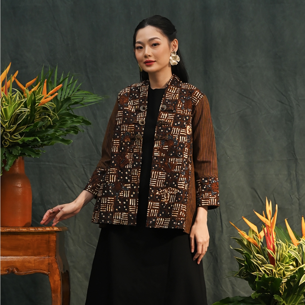Jual NONA RARA - Jesse Tulis Sogan T3159, Baju kerja blouse batik ...