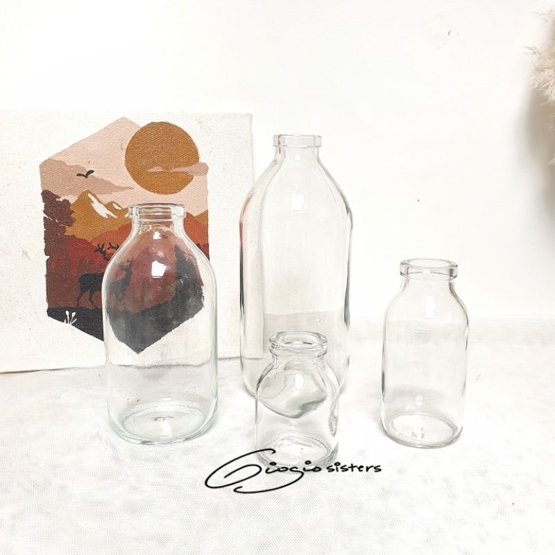 Jual Simple Vas | vas rustik vas bunga kaca bening kecil transparan ...