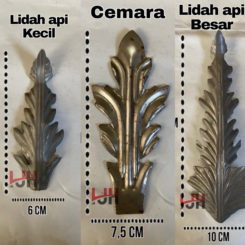 Jual Ornamen Daun lidah api besar ,daun cemara ,daun lidah api kecil ...