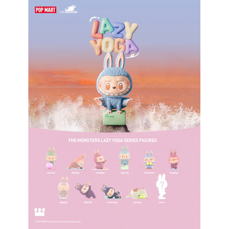Jual LABUBU The Monsters Lazy Yoga Blind Box POP MART - 10 PCS SET ...