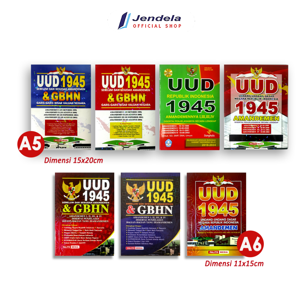 Jual Kitab UUD 1945 Sebelum dan Sesudah GBHN Amandemen Garis- Garis ...