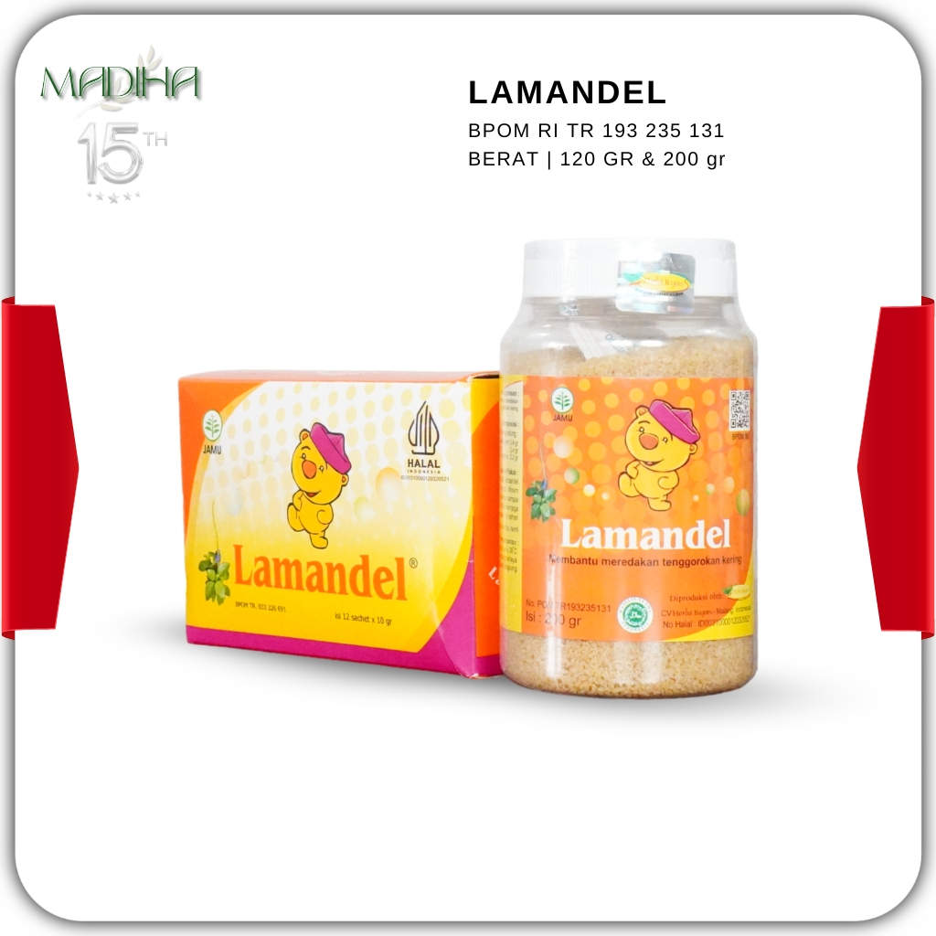 Jual Lamandel Membantu Meredakna Tenggorokan Kering BPOM 120 Gram Dan ...