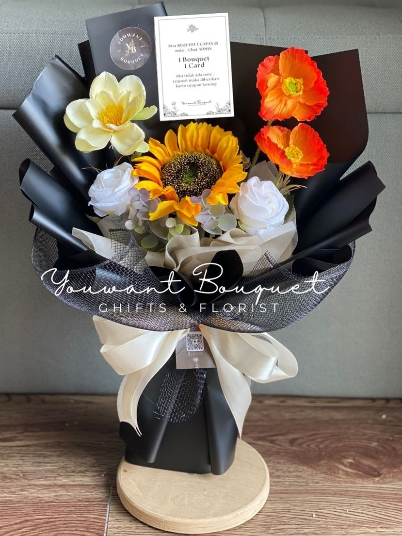 Jual Buket bunga premium MIX ukuran large free kartu ucapan dan packing ...