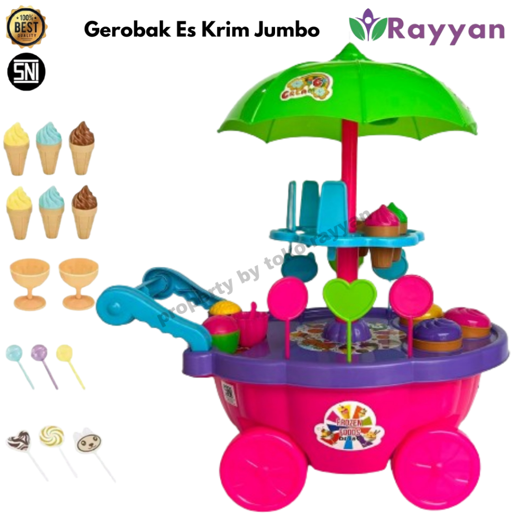 Jual Mainan Anak Gerobak Es Krim Jumbo Tinggi Stroller Dorong / Ice Cream Store Jumbo | Shopee ...