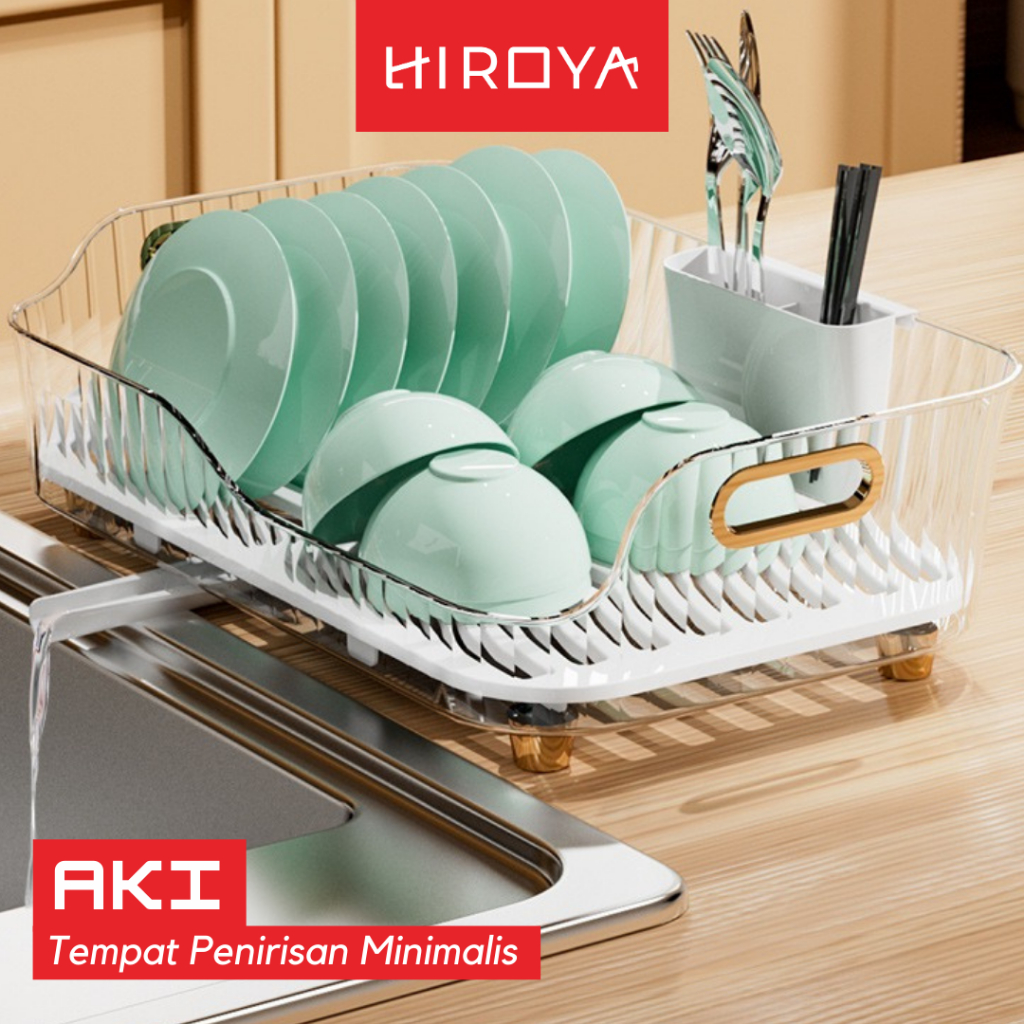 Jual 【HIROYA】AKI Pengering Piring Sendok Garpu Simple Peniris Gelas ...